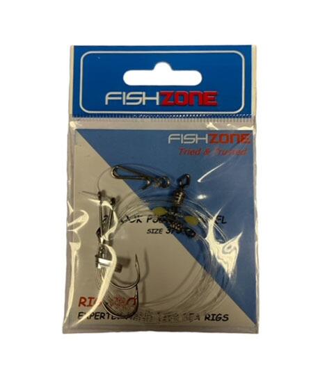 FISHZONE 2 Hook Pulley Pennel Size 1/0 & 3/0