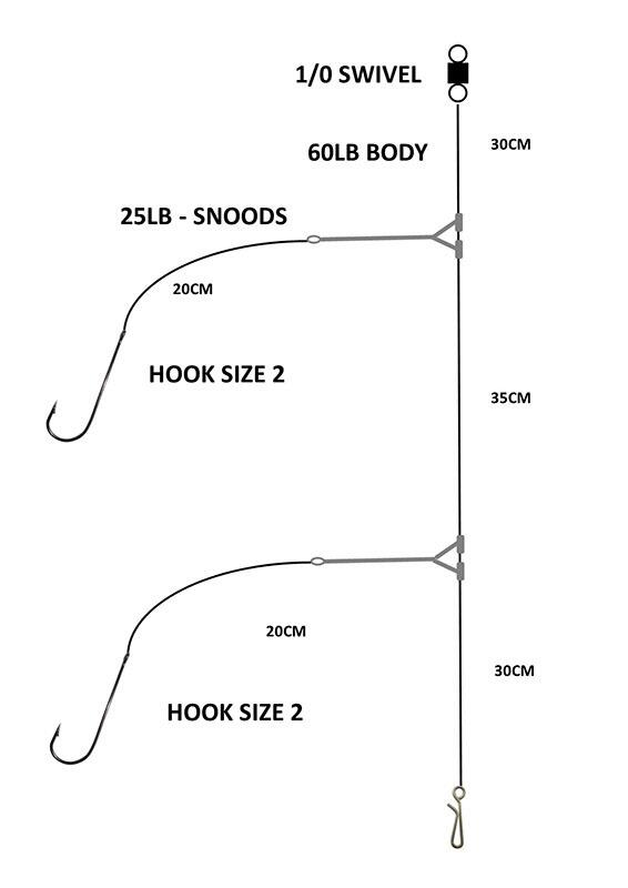 FISHZONE 2 Hook Pro Wire Boom Size 2