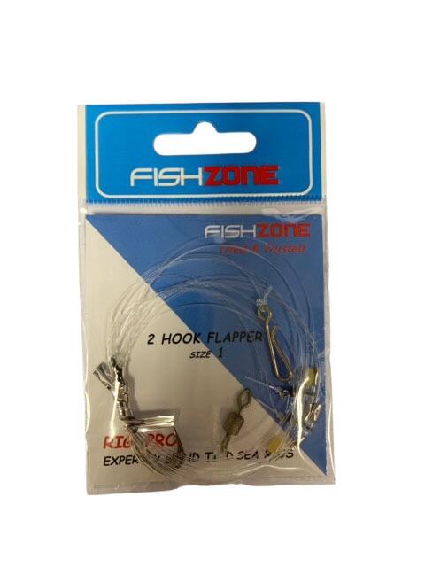 FISHZONE 2 Hook Flapper Size 1 & 2
