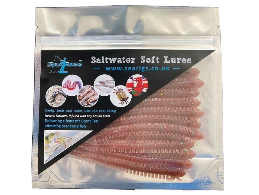 4″ (10cm) Ragworm Brown LRF Lures Packs of x12