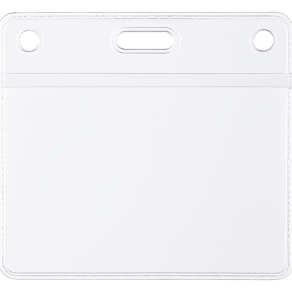 Clear PVC ID Card Holder / Badge Holder - CCI Size