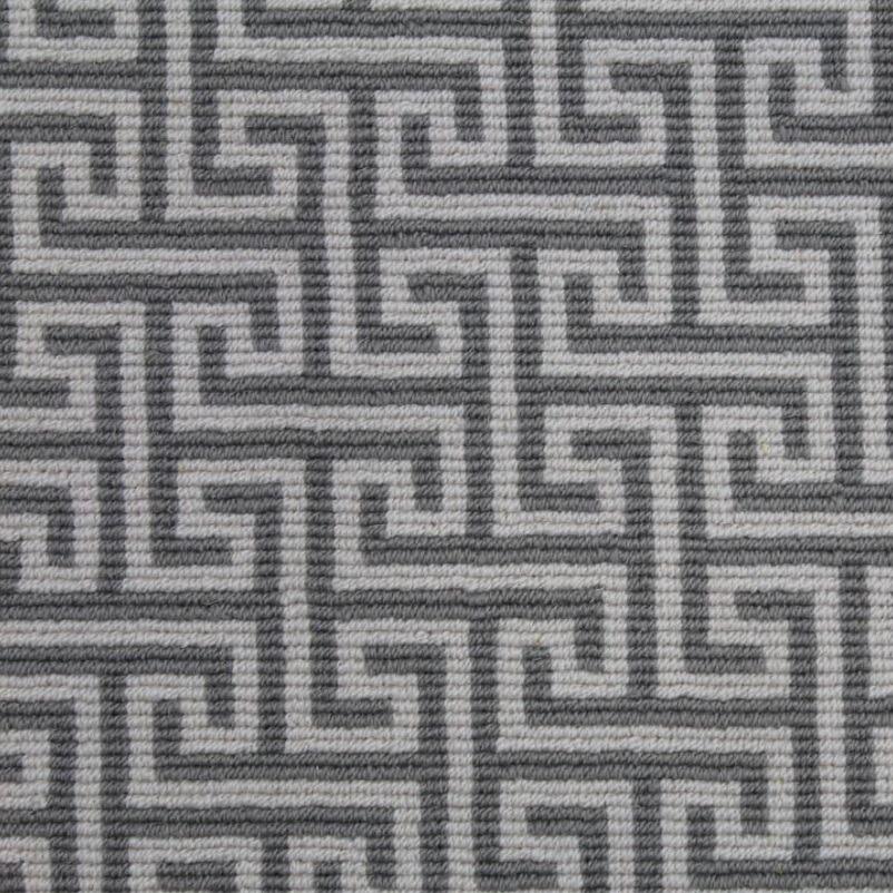 Isabella Maze Feather Wool Carpet | Luxury Flooring | Geometric Pattern