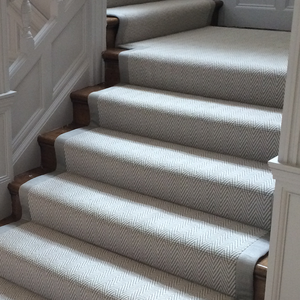 Isabella Herringbone Colour Feather - Light Grey Textured Loop Pile ...