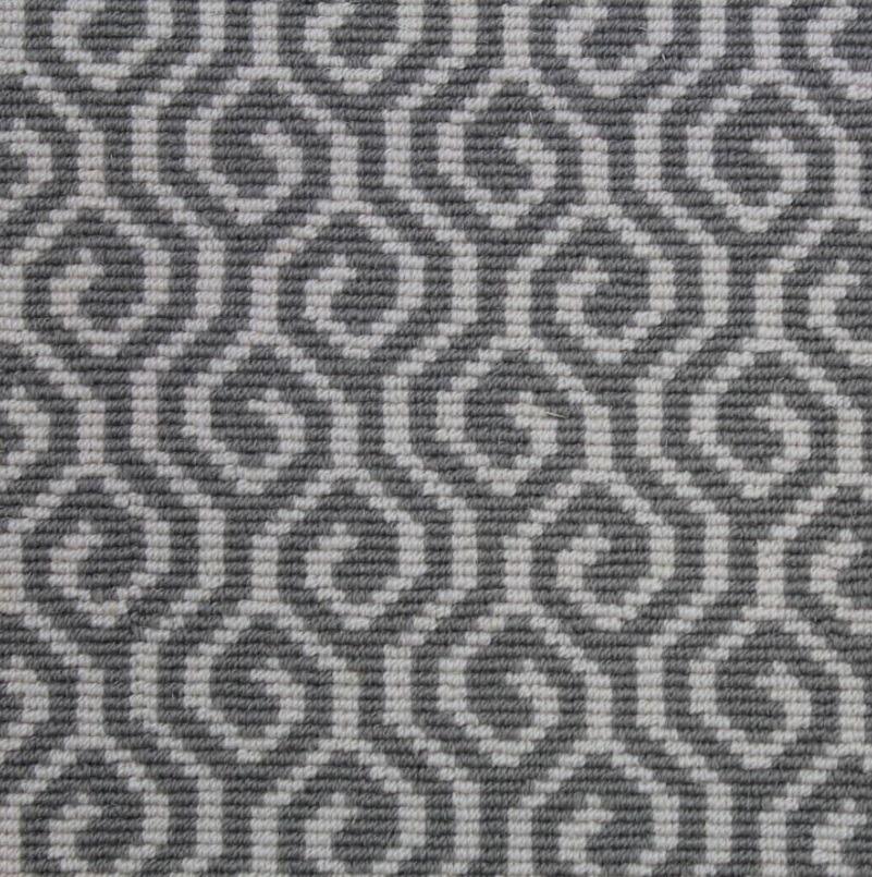 Isabella Key Colour Feather - Light Grey Greek Key Style Textured Loop ...