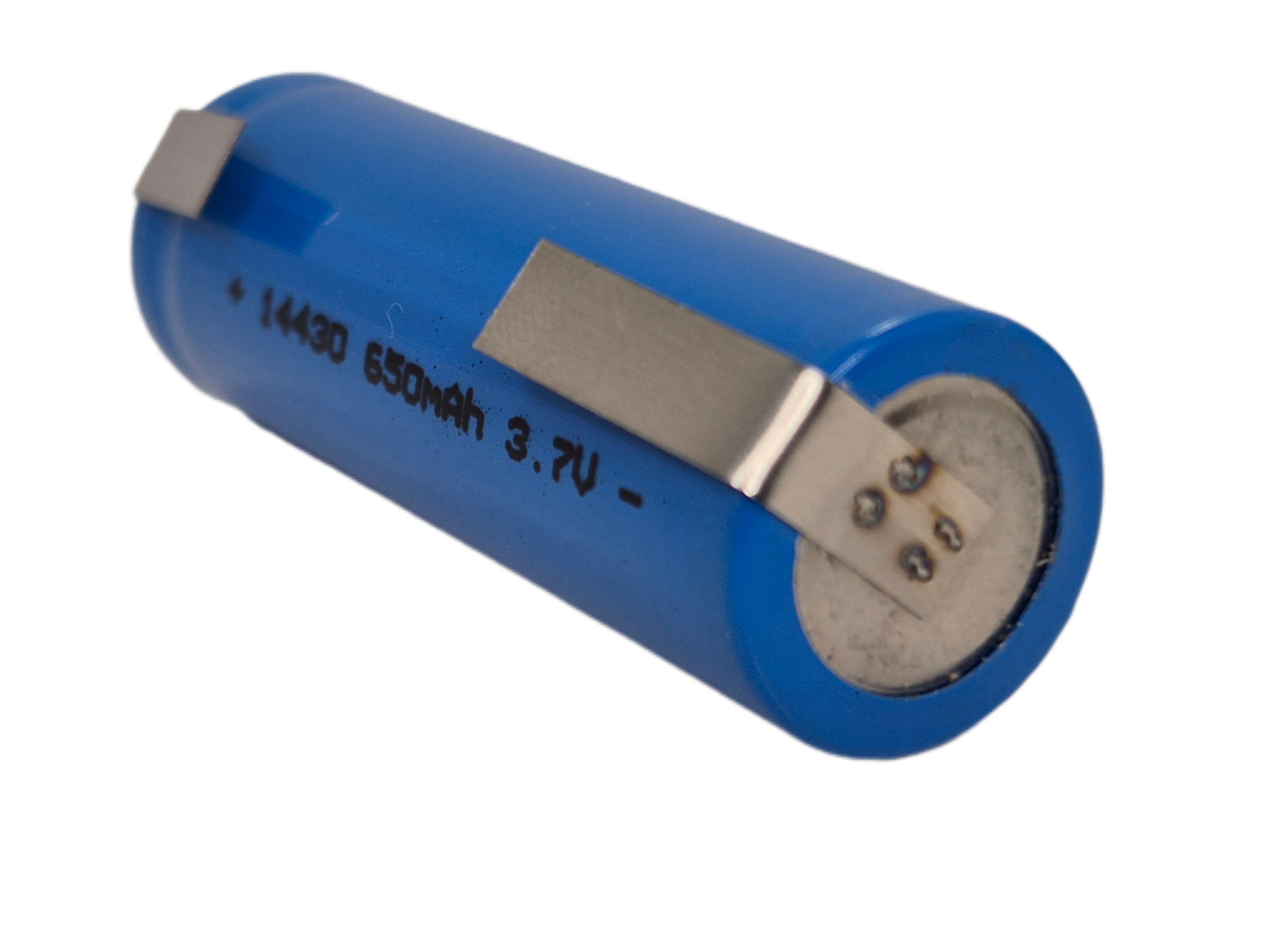 14430 Li-Ion Tagged Rechargeable 4/5AA Battery - 3.7V 650mAh 2.40Wh ...