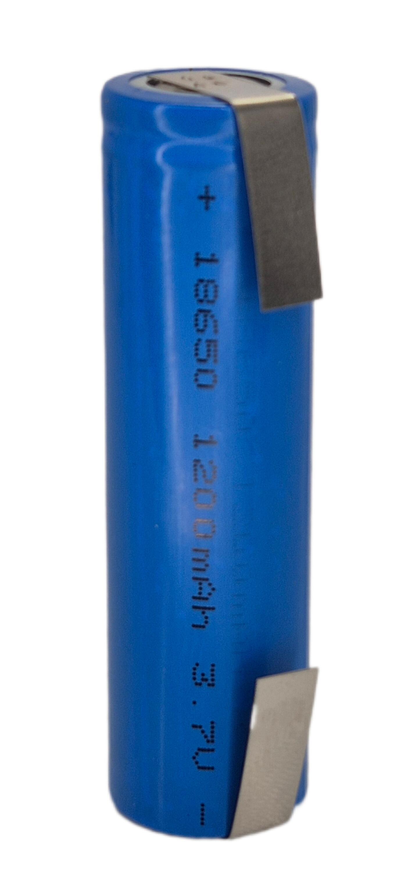 Li-Ion 18650 solder tagged battery - 3.7 V 1200mAh 1.2Ah 4.44Wh Lithium ...
