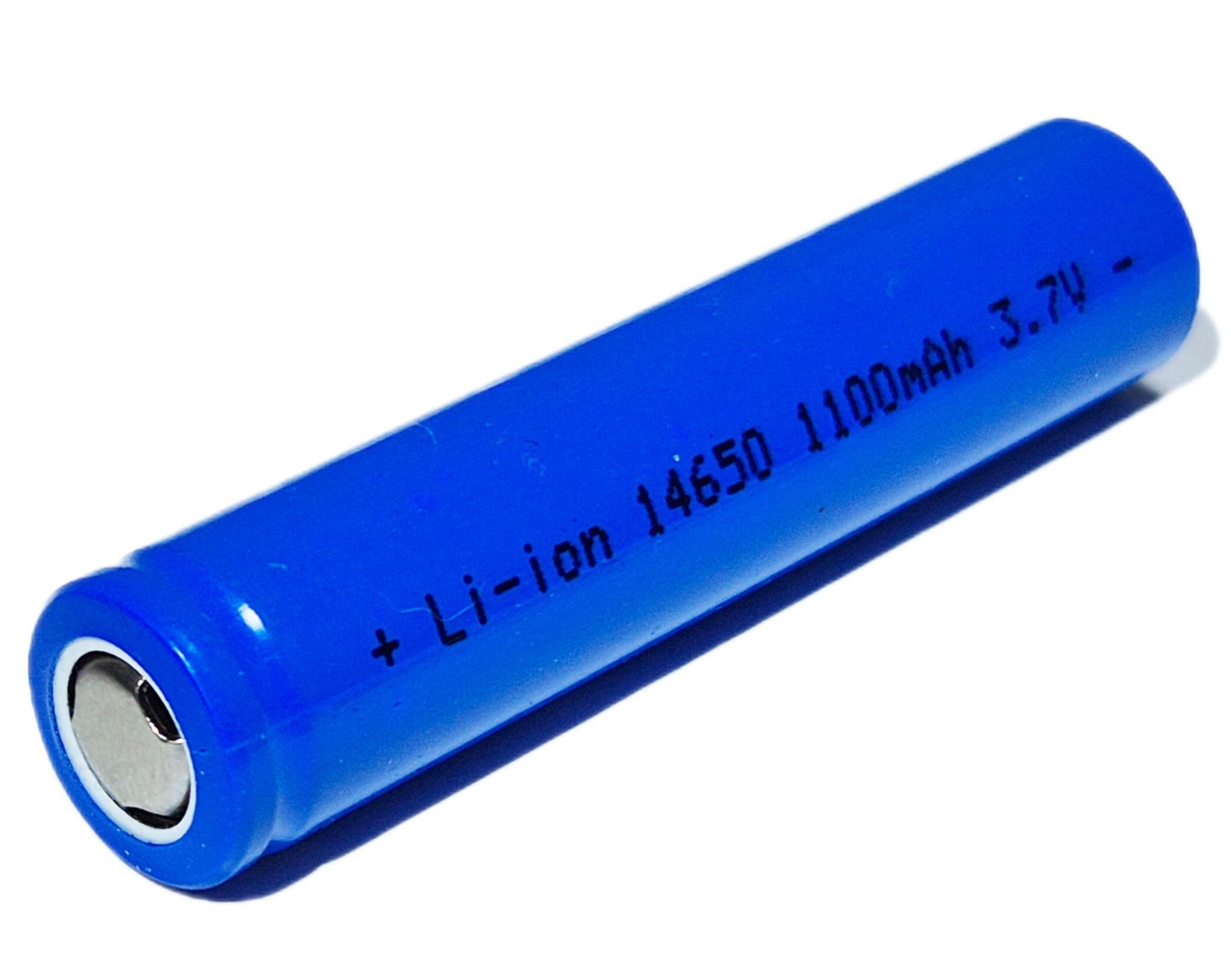 Li-Ion 14650 Lithium Rechargeable battery - 3.7V 1100 mAh 7/5AA