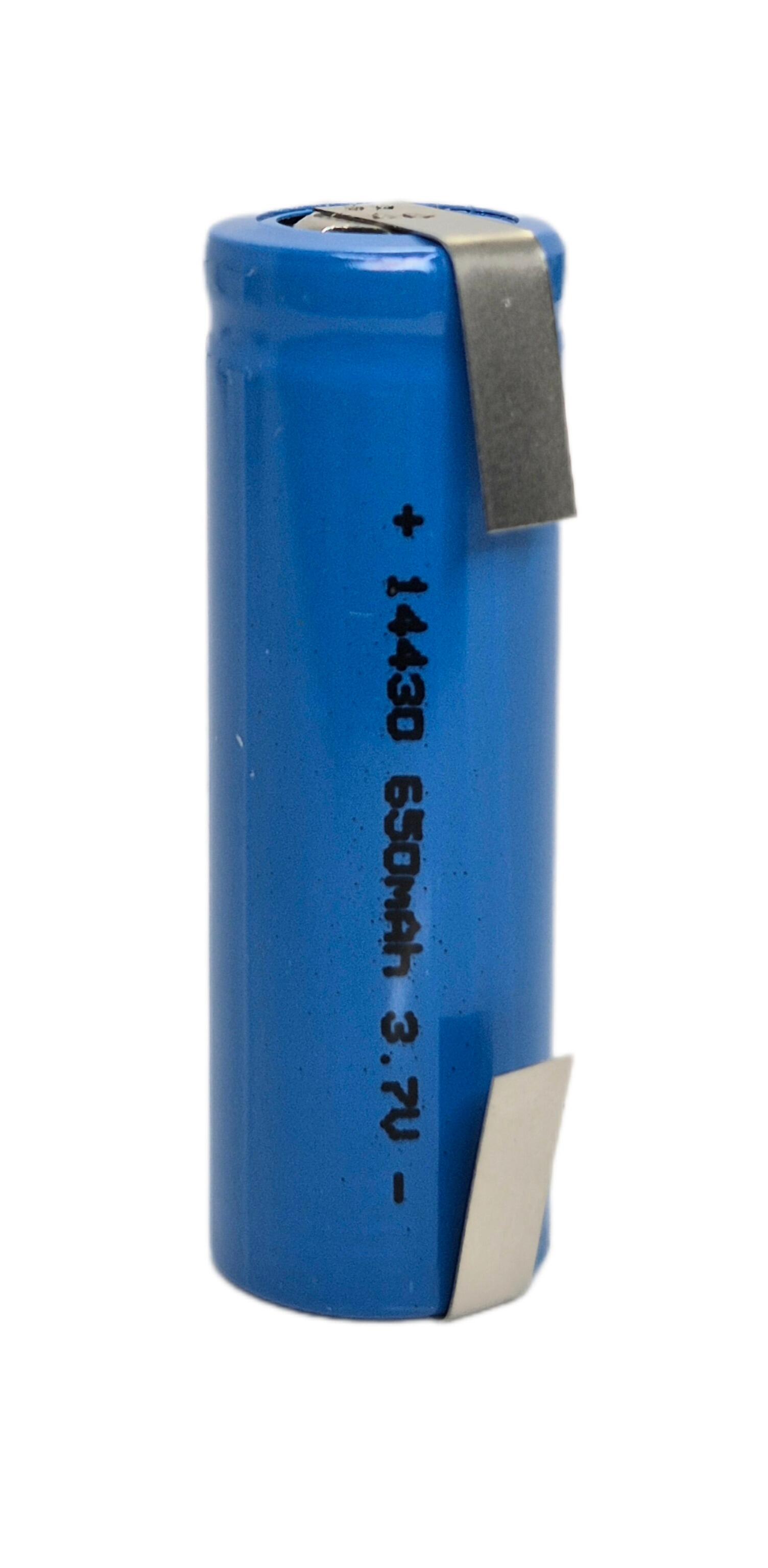 14430 Li-Ion Tagged Rechargeable 4/5AA Battery - 3.7V 650mAh 2.40Wh ...