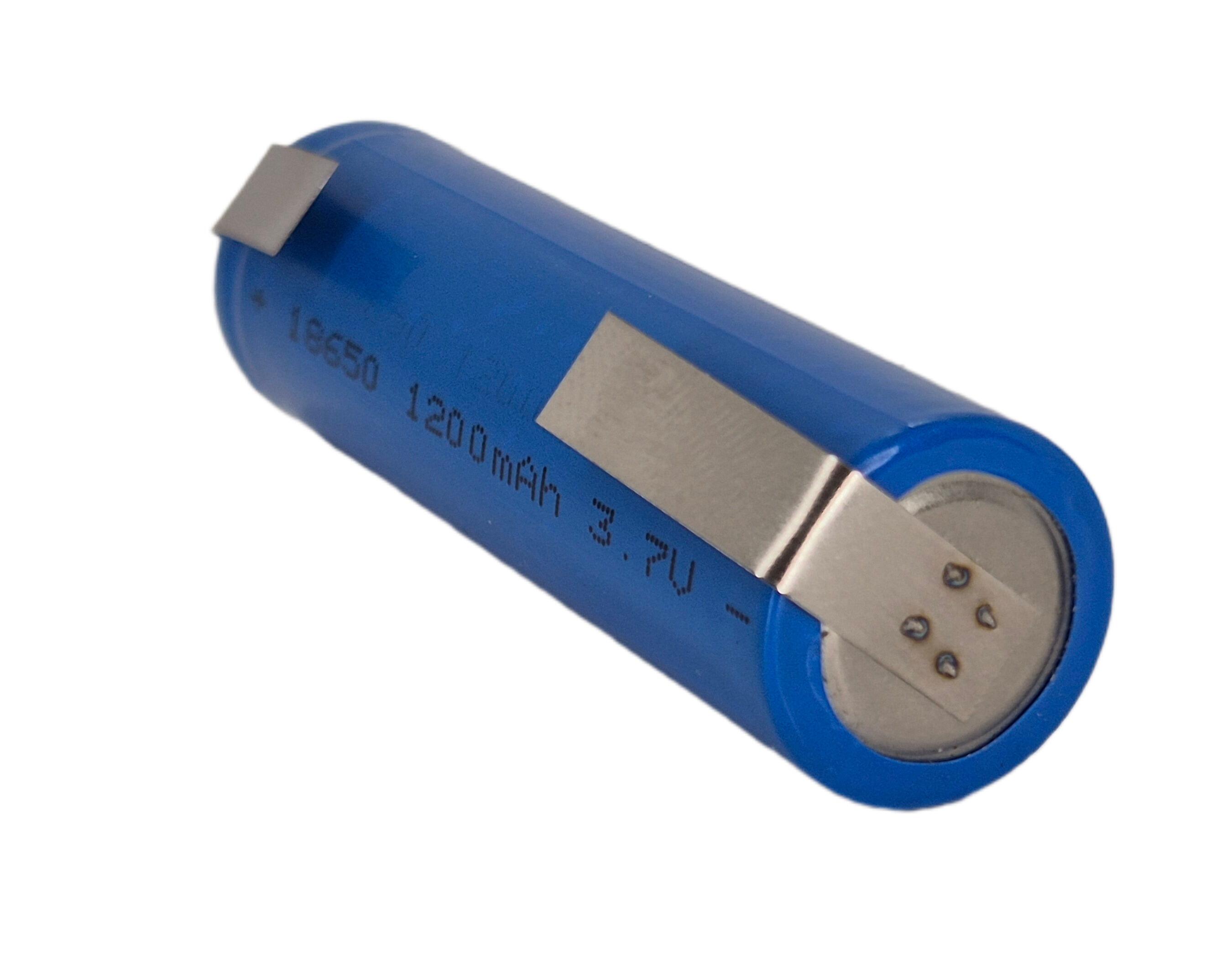 Li-Ion 18650 solder tagged battery - 3.7 V 1200mAh 1.2Ah 4.44Wh Lithium ...