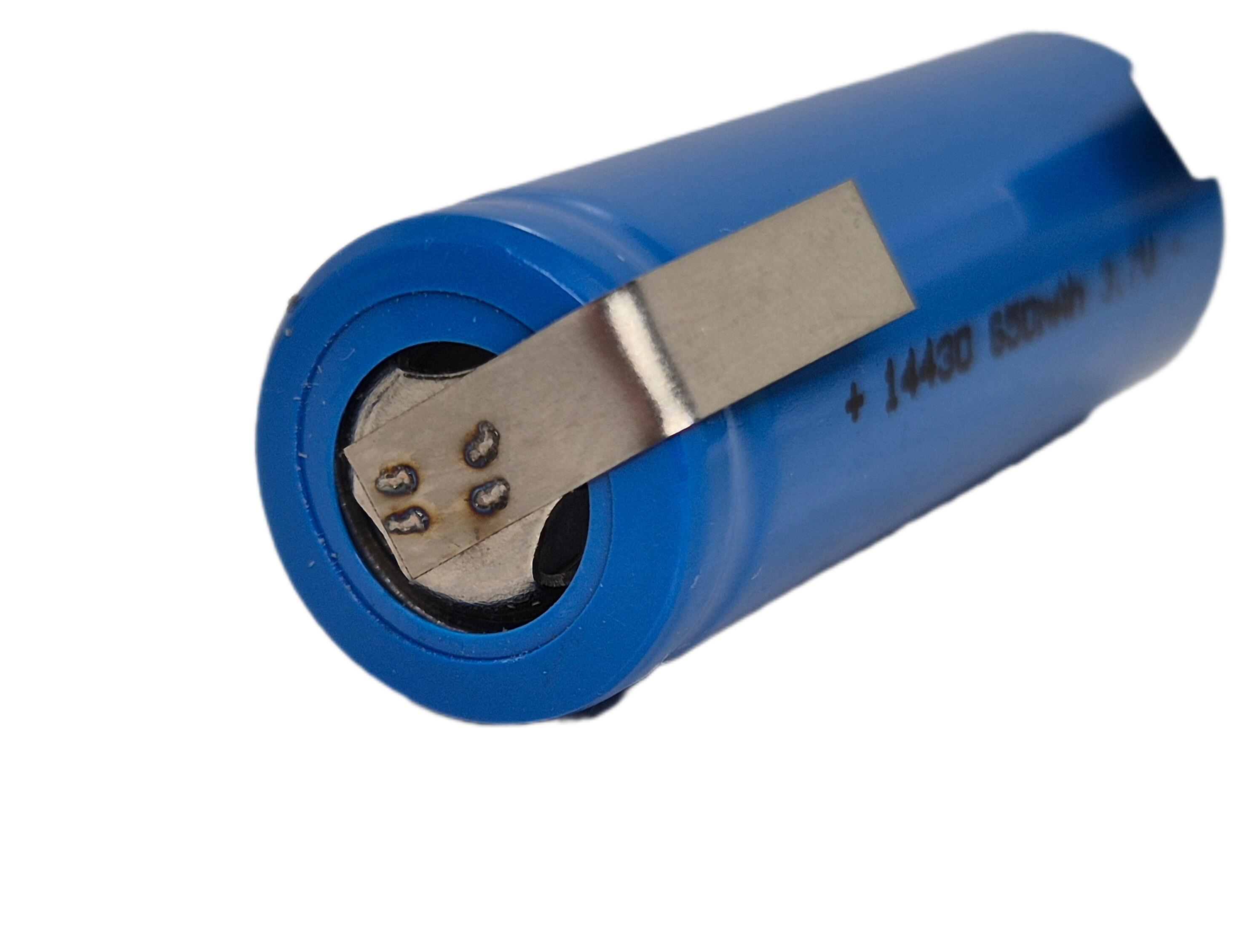 14430 Li-Ion Tagged Rechargeable 4/5AA Battery - 3.7V 650mAh 2.40Wh ...