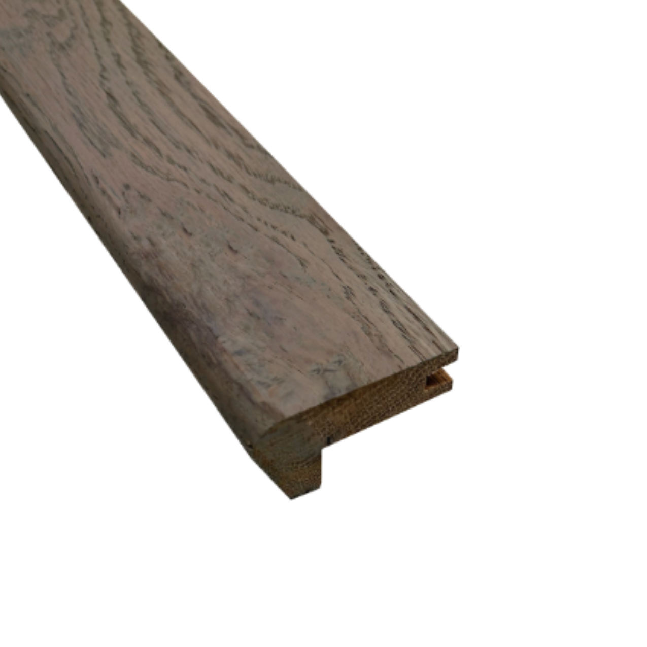 Light Grey Solid Oak Tongue & Groove Stair Nosing for 15mm Solid ...