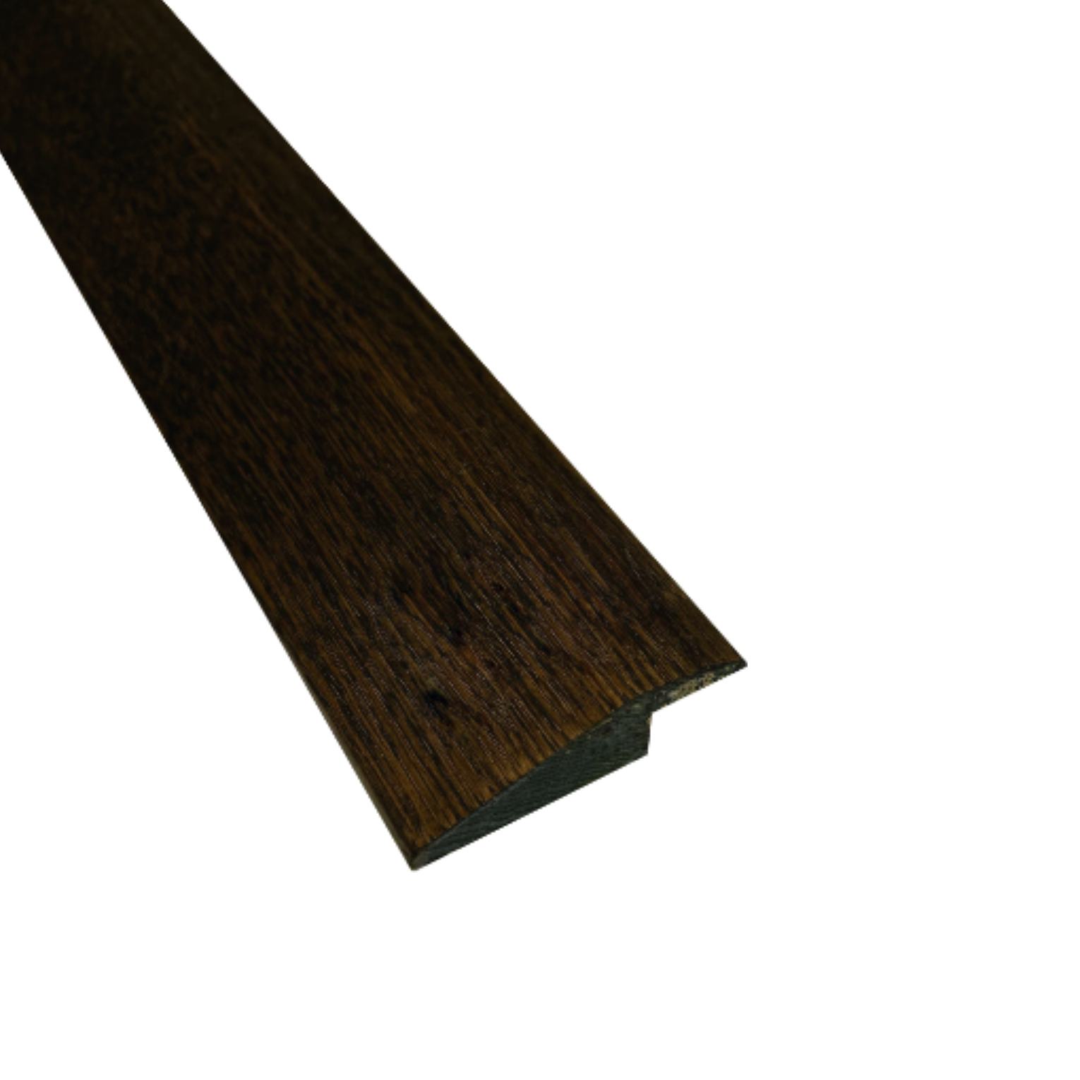 Dark Brown Solid Oak 15mm R Ramp Reducer Threshold Profile & Door Bar