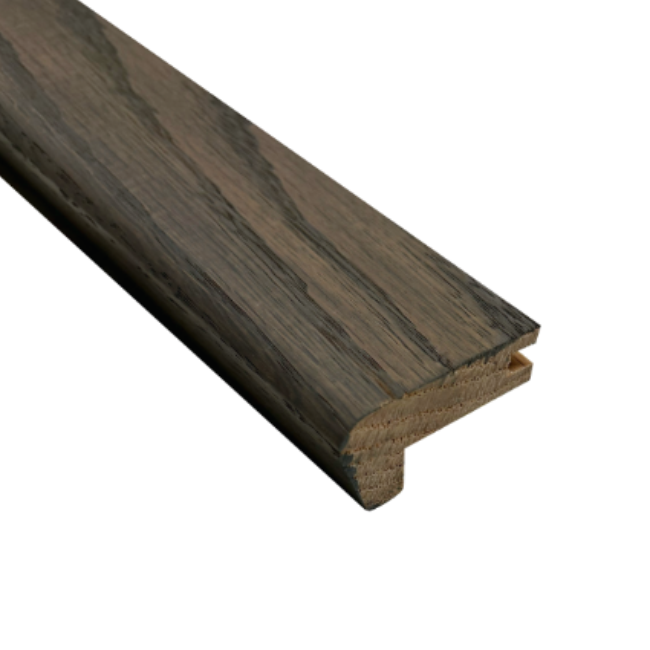 Medium Grey Solid Oak Tongue & Groove Stair Nosing for 15mm Solid ...