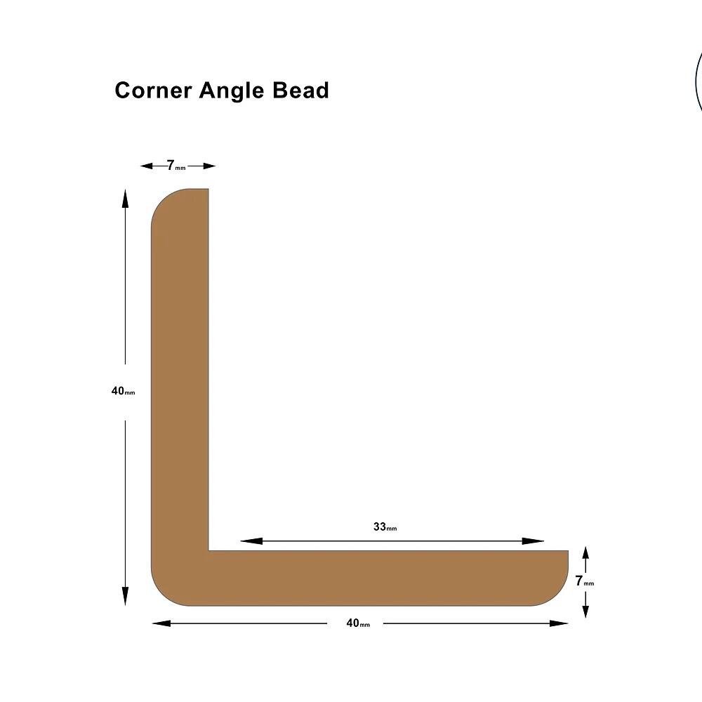 Walnut Solid Oak Corner Stair Step Cushion Beading Moulding Profile 40mm x 40mm