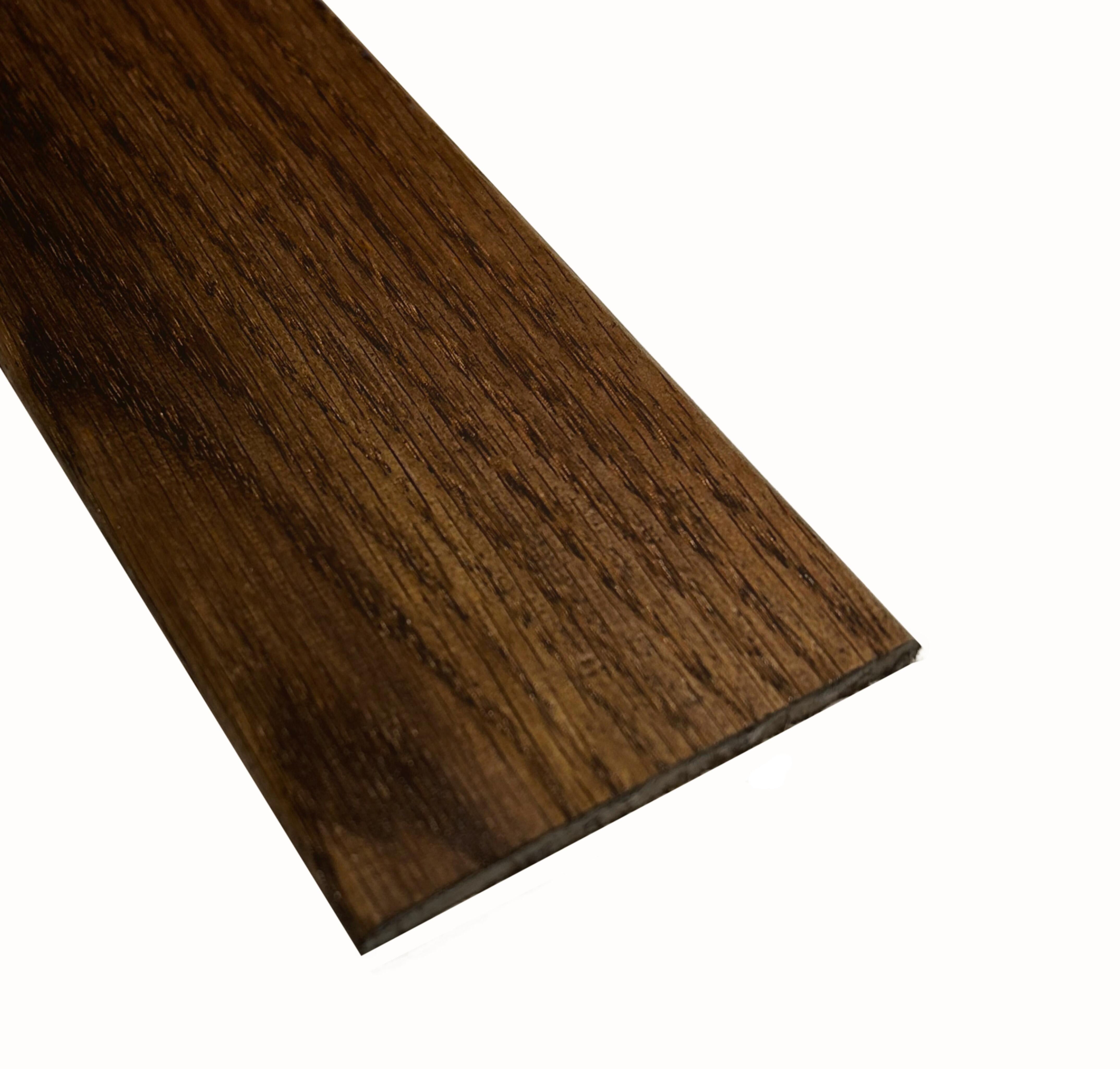 Dark Walnut Stained Solid Oak Flat Cover Strip, Beading, Edging and ...