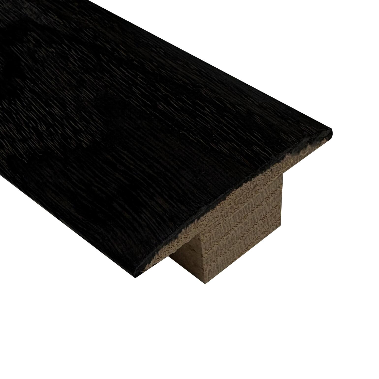 Black Stained Solid Oak 20mm T Section Threshold Profile & Door Bar