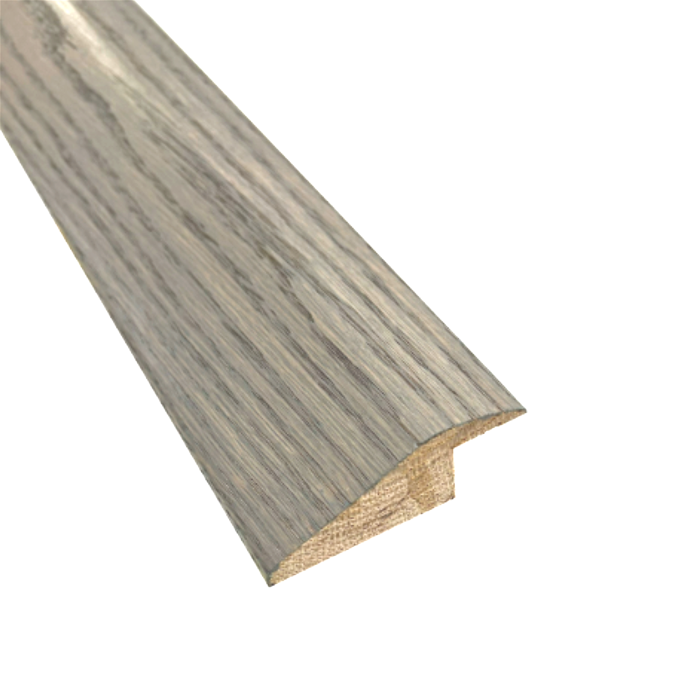 Medium Grey Solid Oak 15mm R Ramp Reducer Threshold Profile & Door Bar