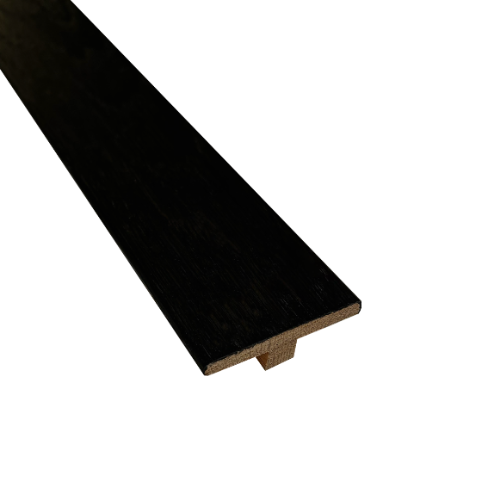 Black Solid Oak T Section Threshold Profile & Door Bar Adjustable 14mm ...