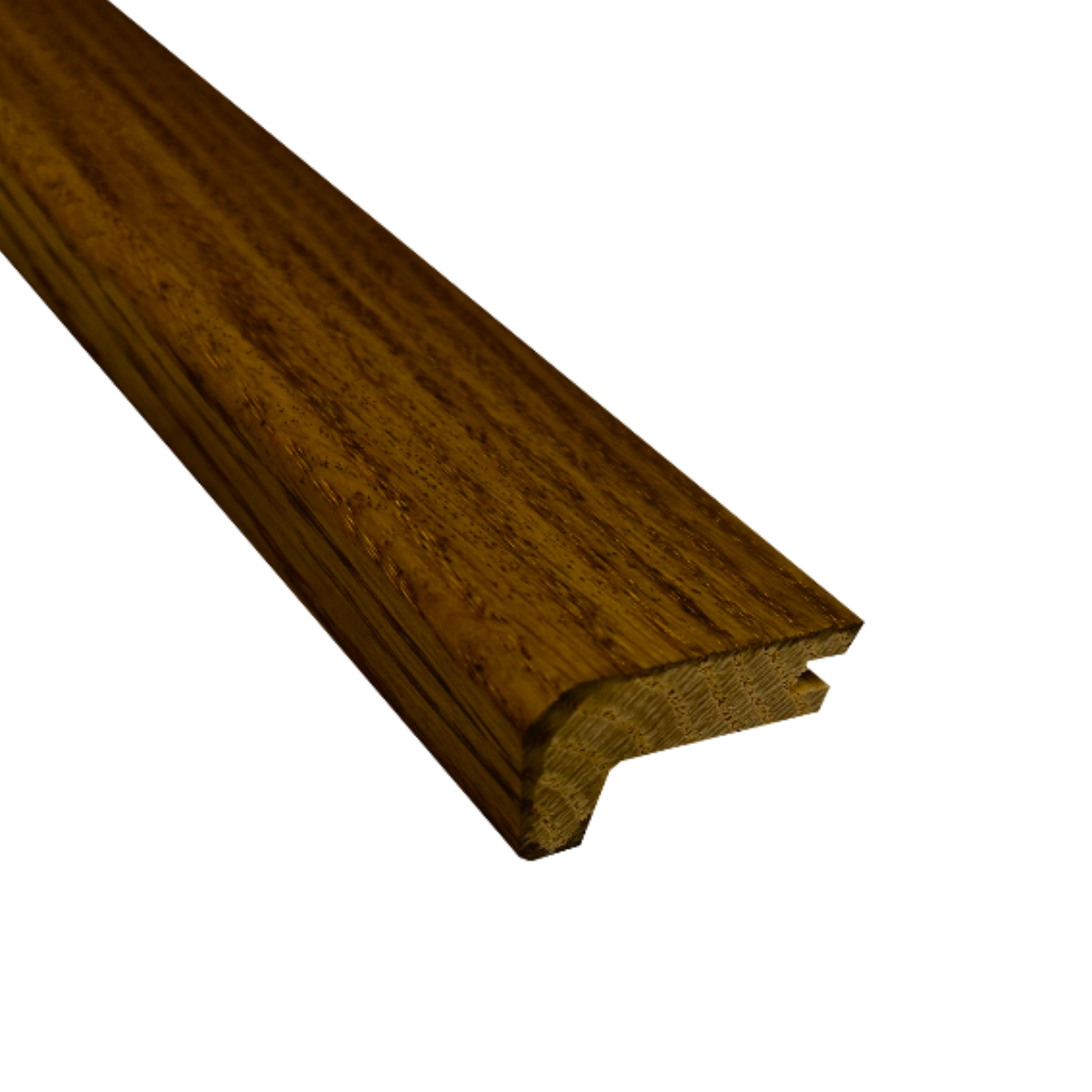 Smoked Brown Solid Oak Tongue & Groove Stair Nosing Bullnose for 20mm ...