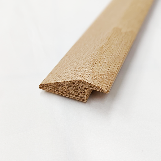 Unfinished Solid Oak 15mm R Ramp Reducer Threshold Profile & Door Bar