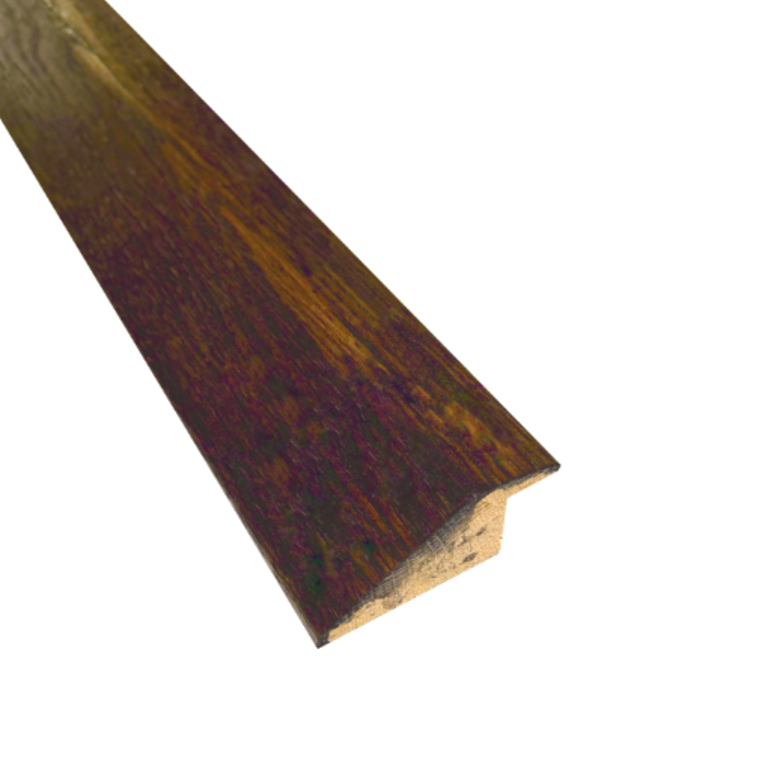 Walnut Stained Solid Oak 15mm R Ramp Reducer Threshold Profile & Door Bar