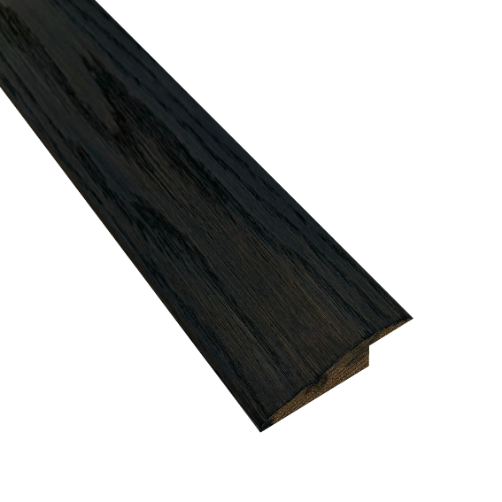 Dark Grey Solid Oak 18mm R Ramp Reducer Threshold Profile & Door Bar