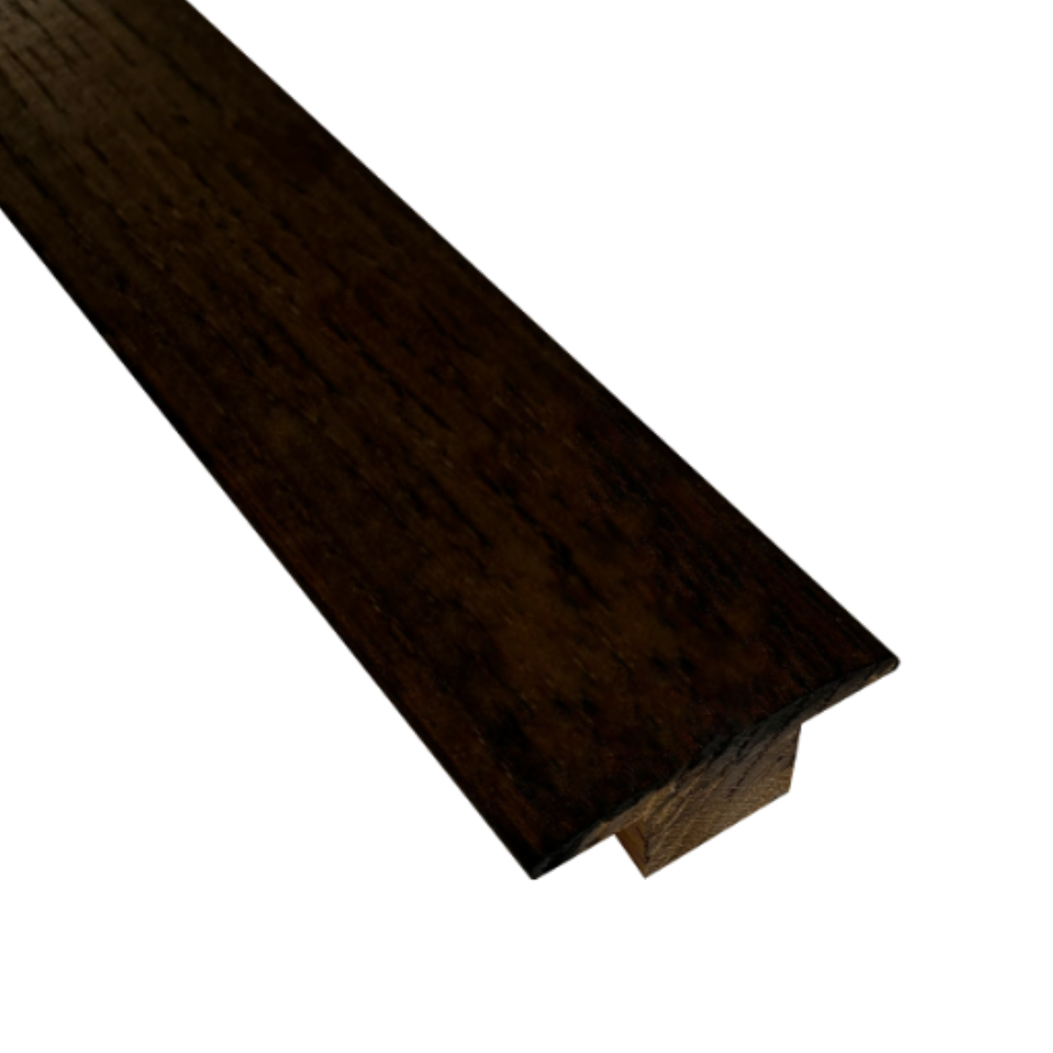 Walnut Stained Solid Oak 15mm T Section Threshold Profile & Door Bar