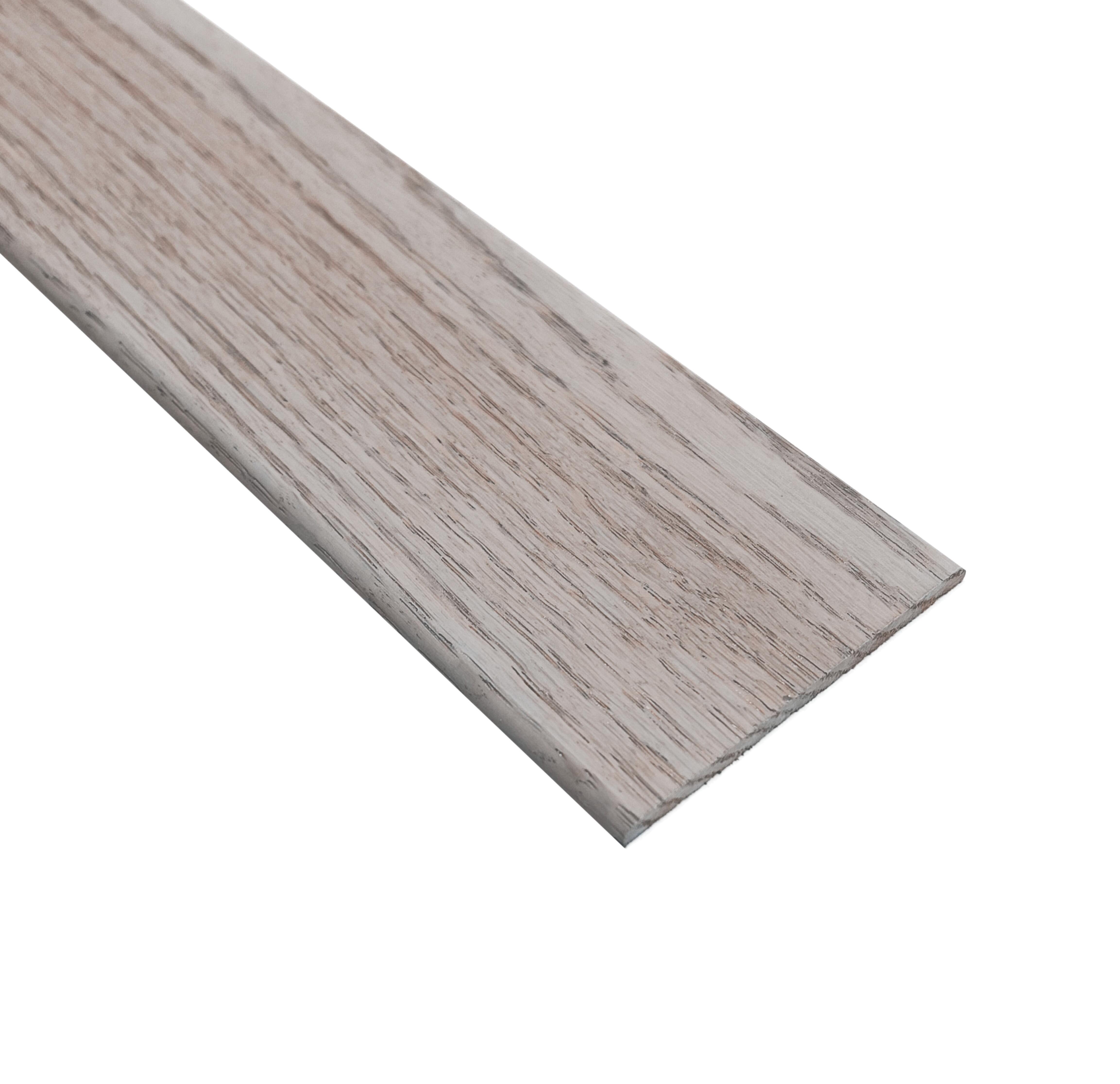 Light Grey Solid Oak Flat Cover Strip, Beading, Edging and Transition ...