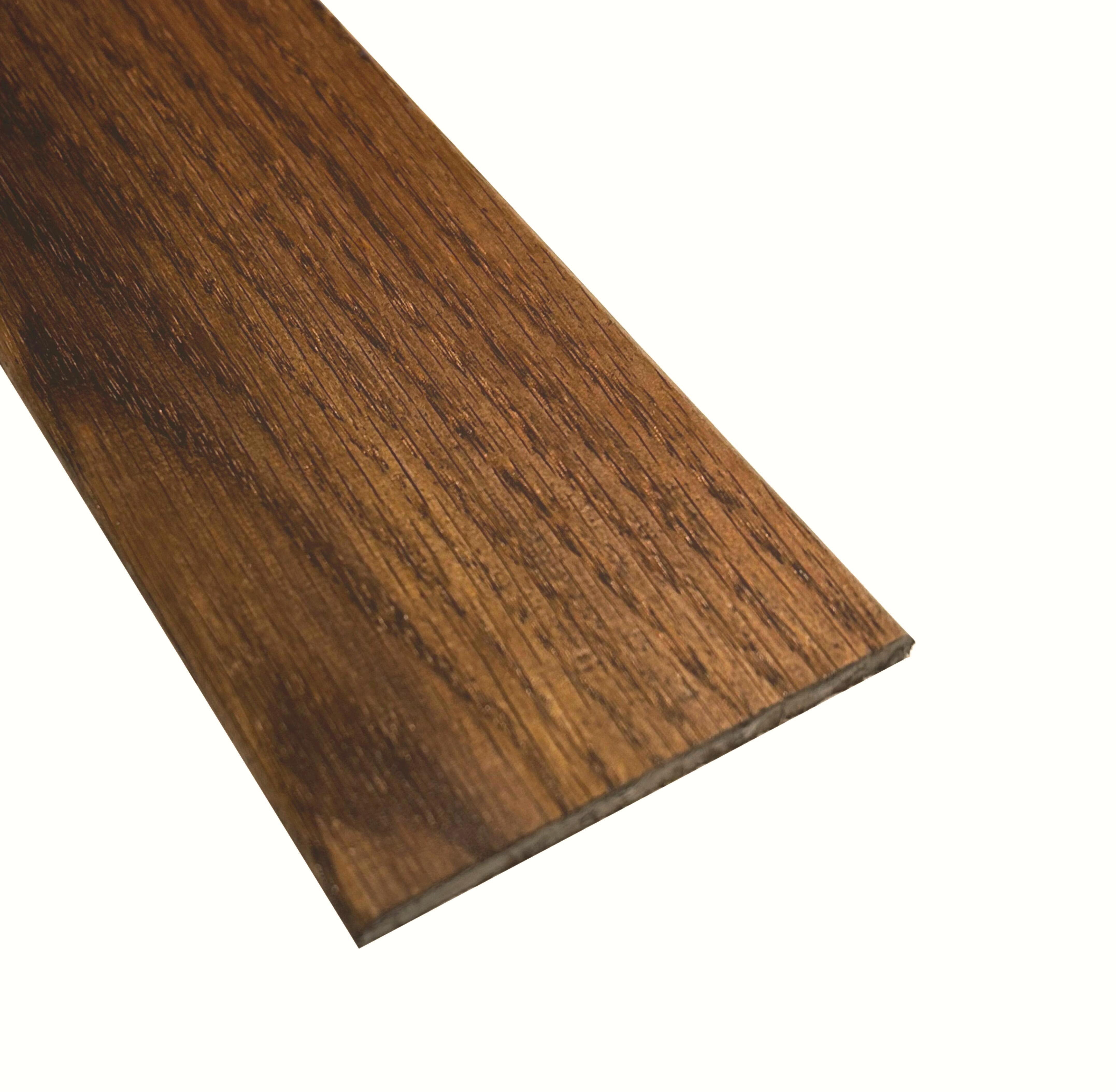 Light Walnut Stained Solid Oak Flat Cover Strip, Beading, Edging and ...