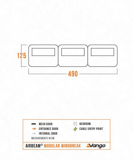 Vango AirBeam Modular Windbreak Windbreaks Awning Addition