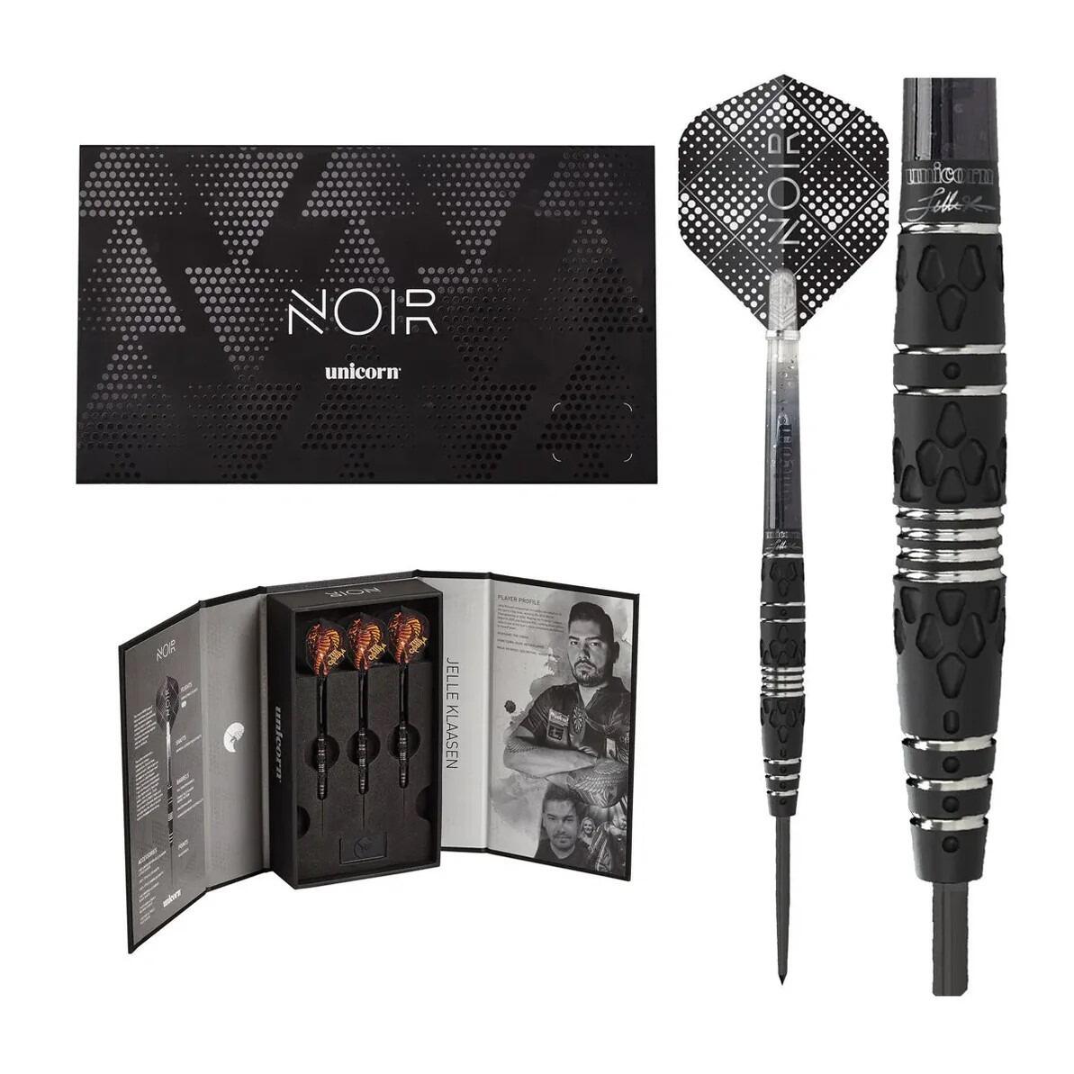 Unicorn Jelle Klaasen Noir Phase 2 Steel Tip 90% Tungsten Darts Set rrp £140.00 - Only £48.99 each