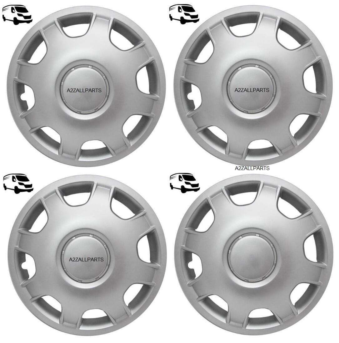 FITS VAN WHEEL COVER TRIMS 16 INCH SILVER SET 4PCS