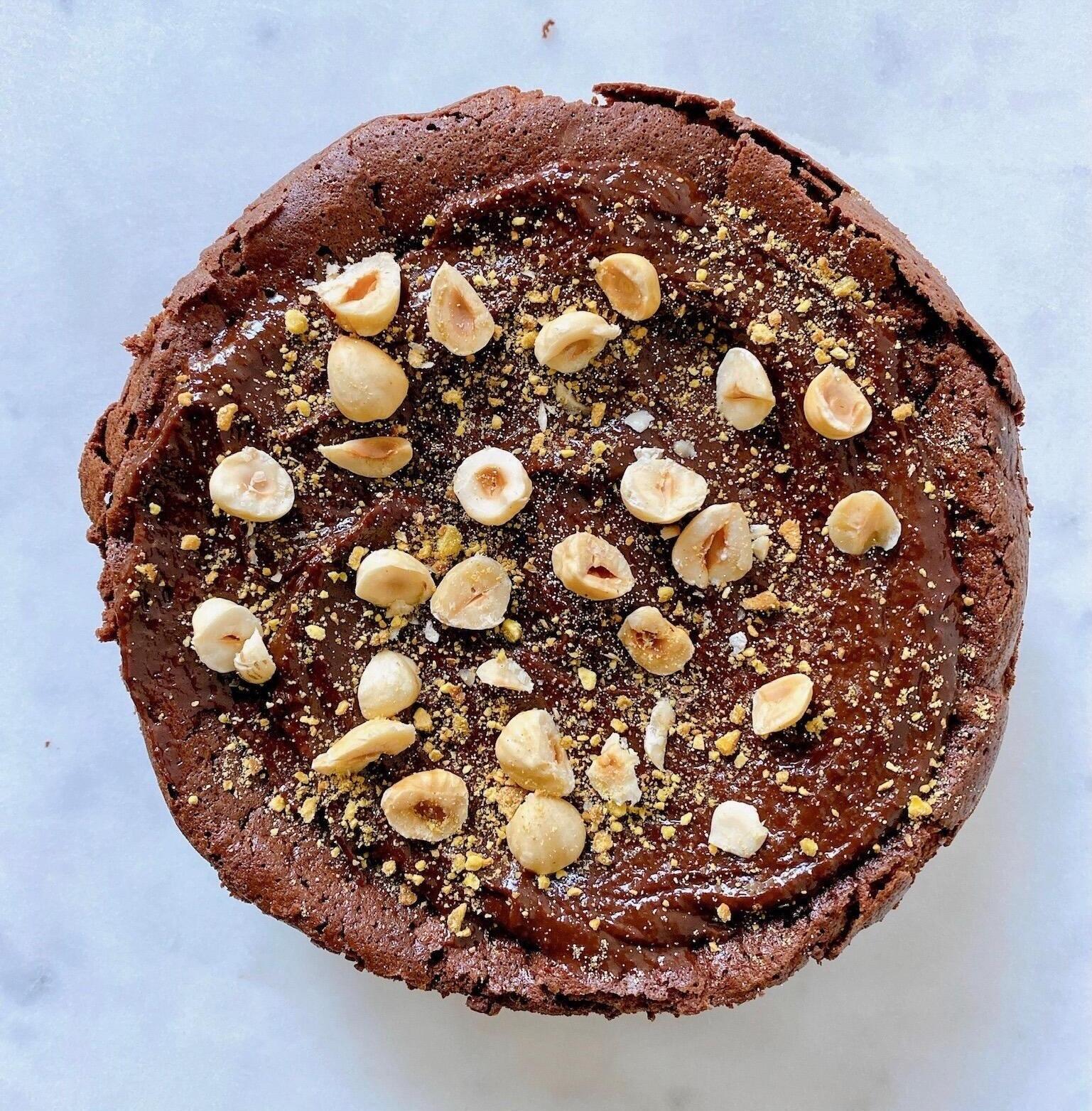 Gluten-Free Double Baked Cake with Hazelnut Ganache | Liv's Baked Goodies