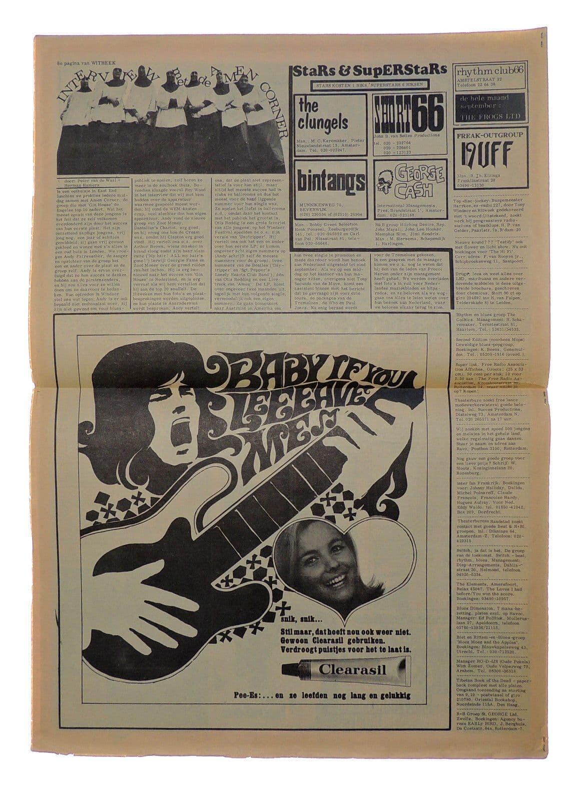 Hitweek Magazine 15 September 1967 Amen Corner interview & The Seeds