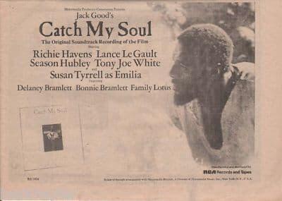 RICHIE HAVENS Catch my Soul A4 Size LP 1973 vintage music press advert ...