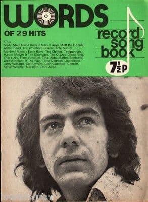 Record Song Book WORDS Magazine NEIL DIAMOND 1-5-1974