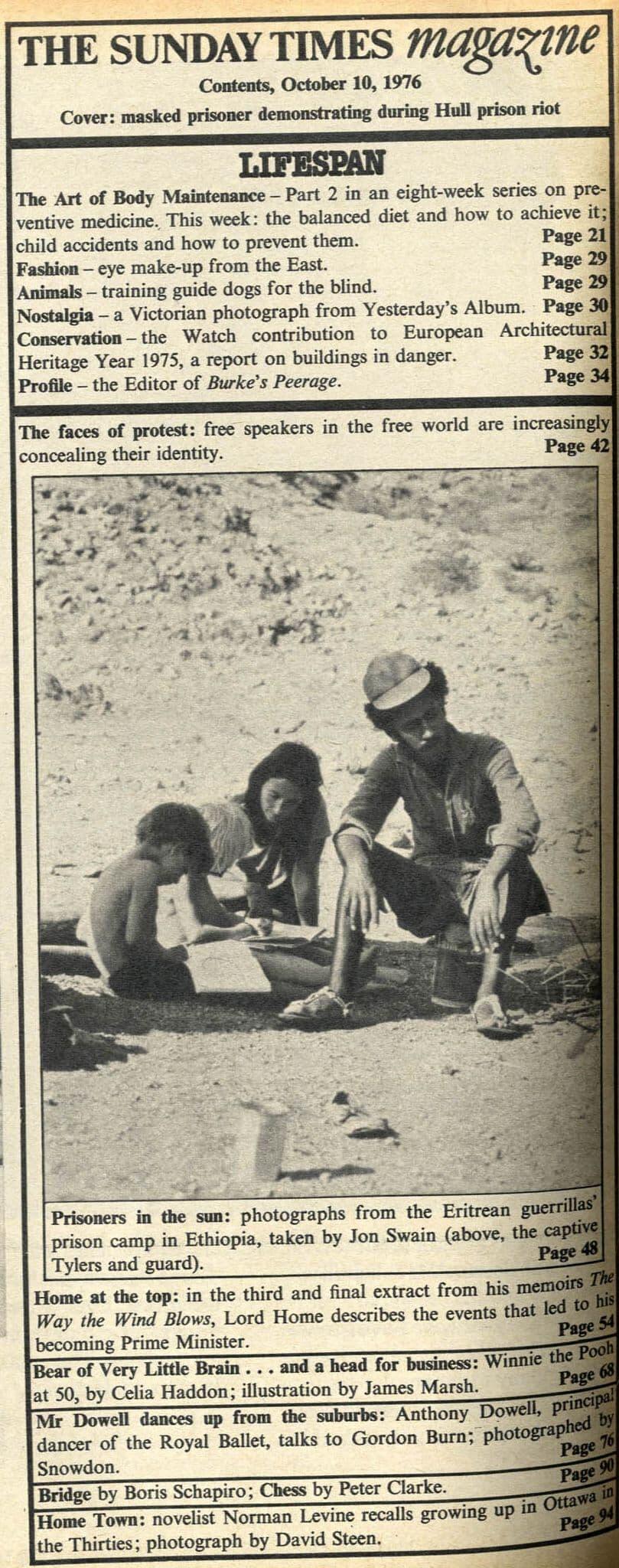 Sunday Times Magazine 10 October 1976 Winnie the Pooh Anthony Dowell ...