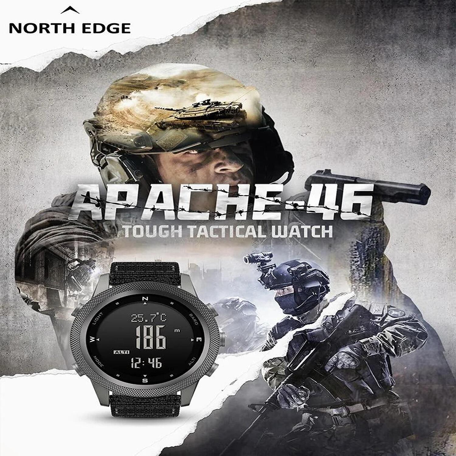 North Edge Apache 46 Watch, Barometer, Waterproof, Altimeter and ...