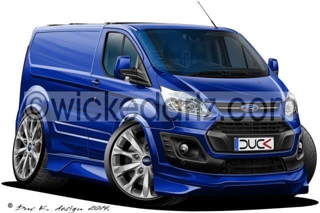 Ford Transit MK8 Custom Van Blue DK Items from 950