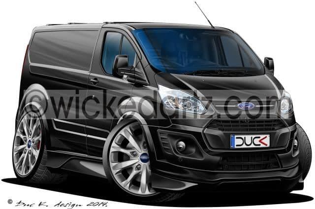 Ford Transit MK8 Custom Van Black DK Items from 950