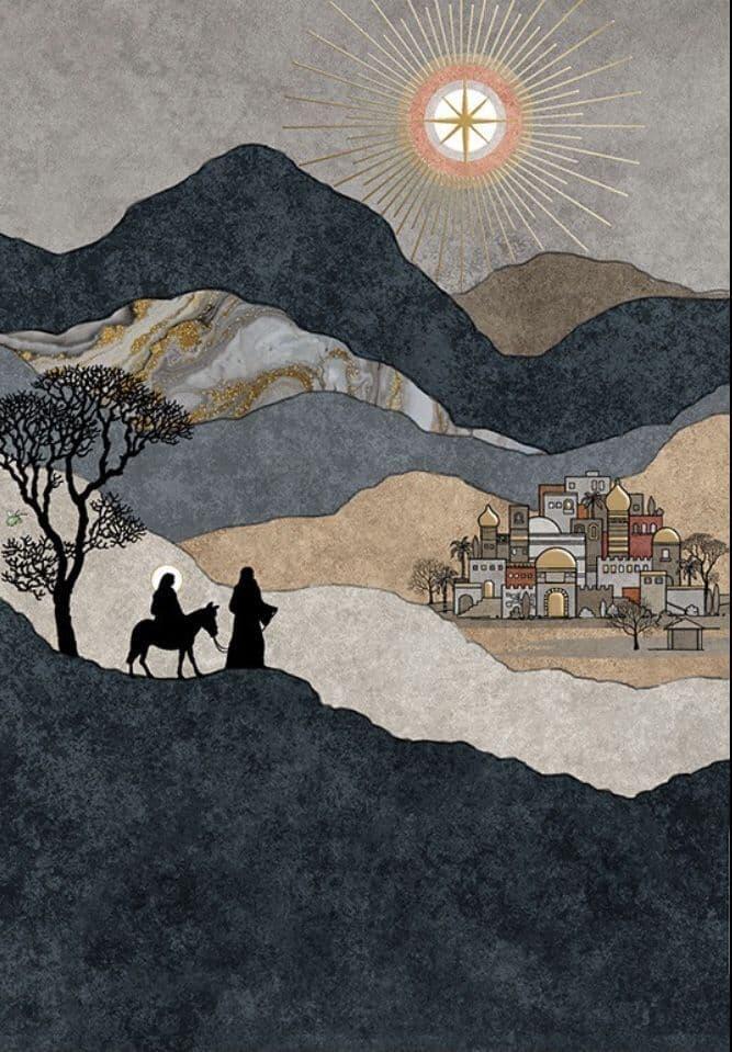 Mary and Joseph 5 pack Christmas cards