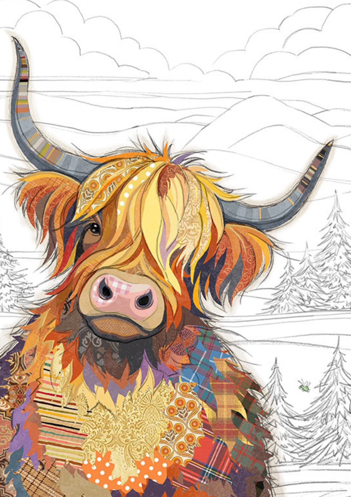 Cameron Cow Blank Greeting card