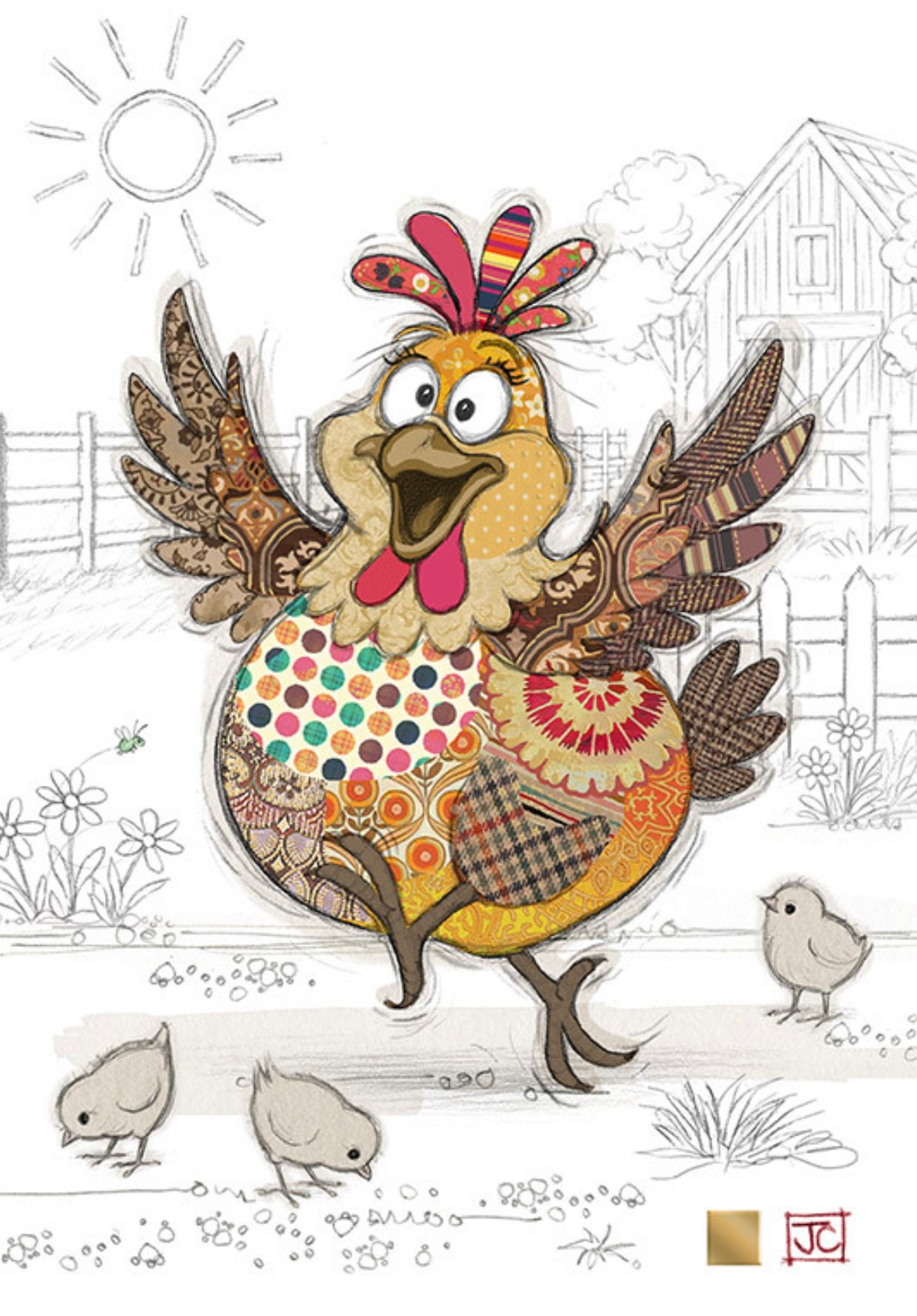 Harriet Hen Blank Greeting card