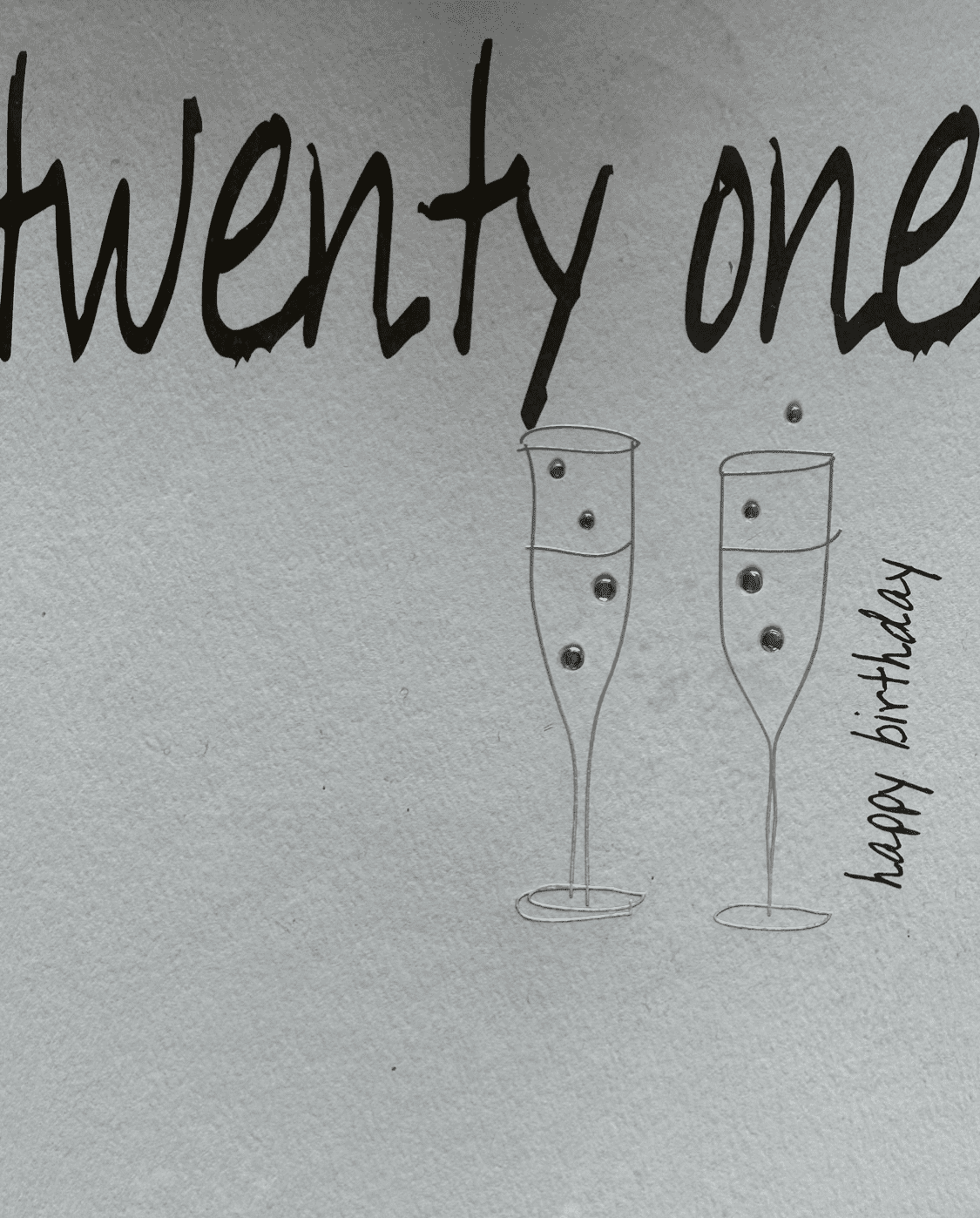 Twenty One Happy Birthday card