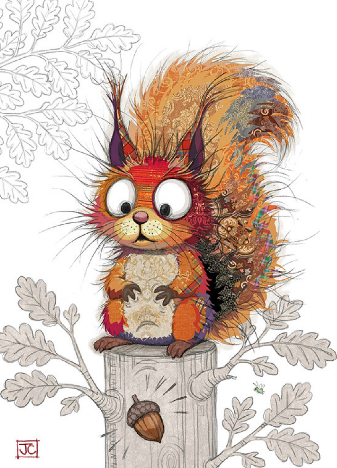 Sarah Squirrel Blank Greeting card