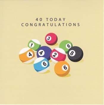 40 Today Birthday Card