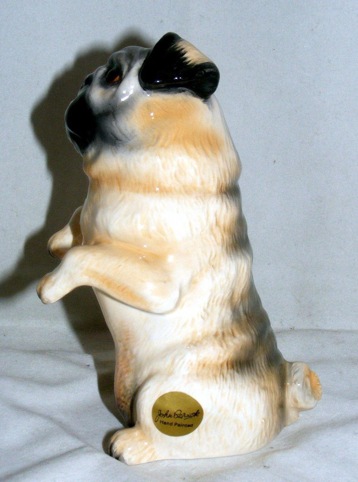 John Beswick Pampered Pooch Dog Figure Pug Fawn JBPP2