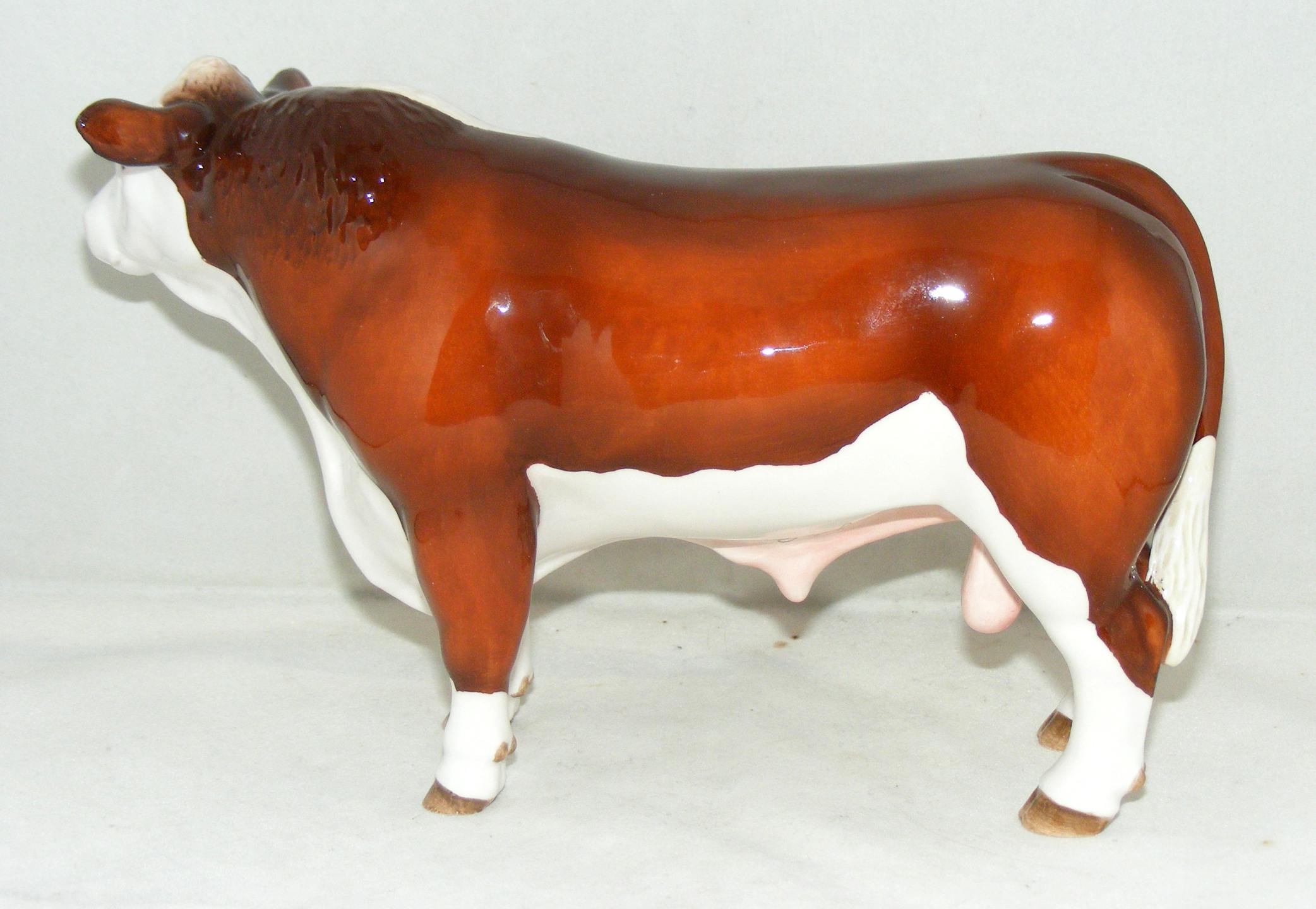 John Beswick Animal Figure Hereford Bull Polled JBF87
