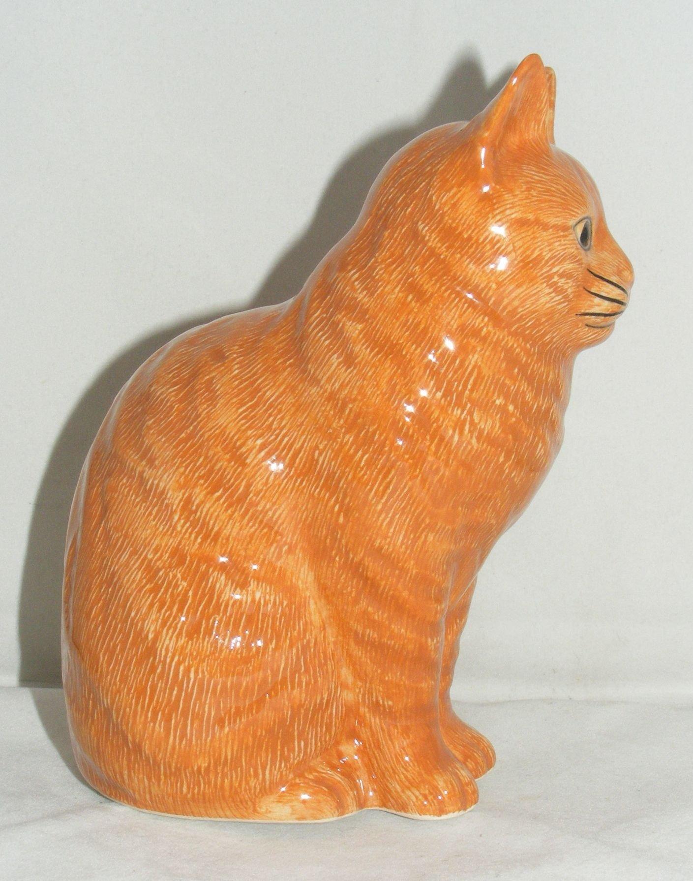 Quail Ceramics Animal Figure Moggie (Cat) "Vincent" 6"