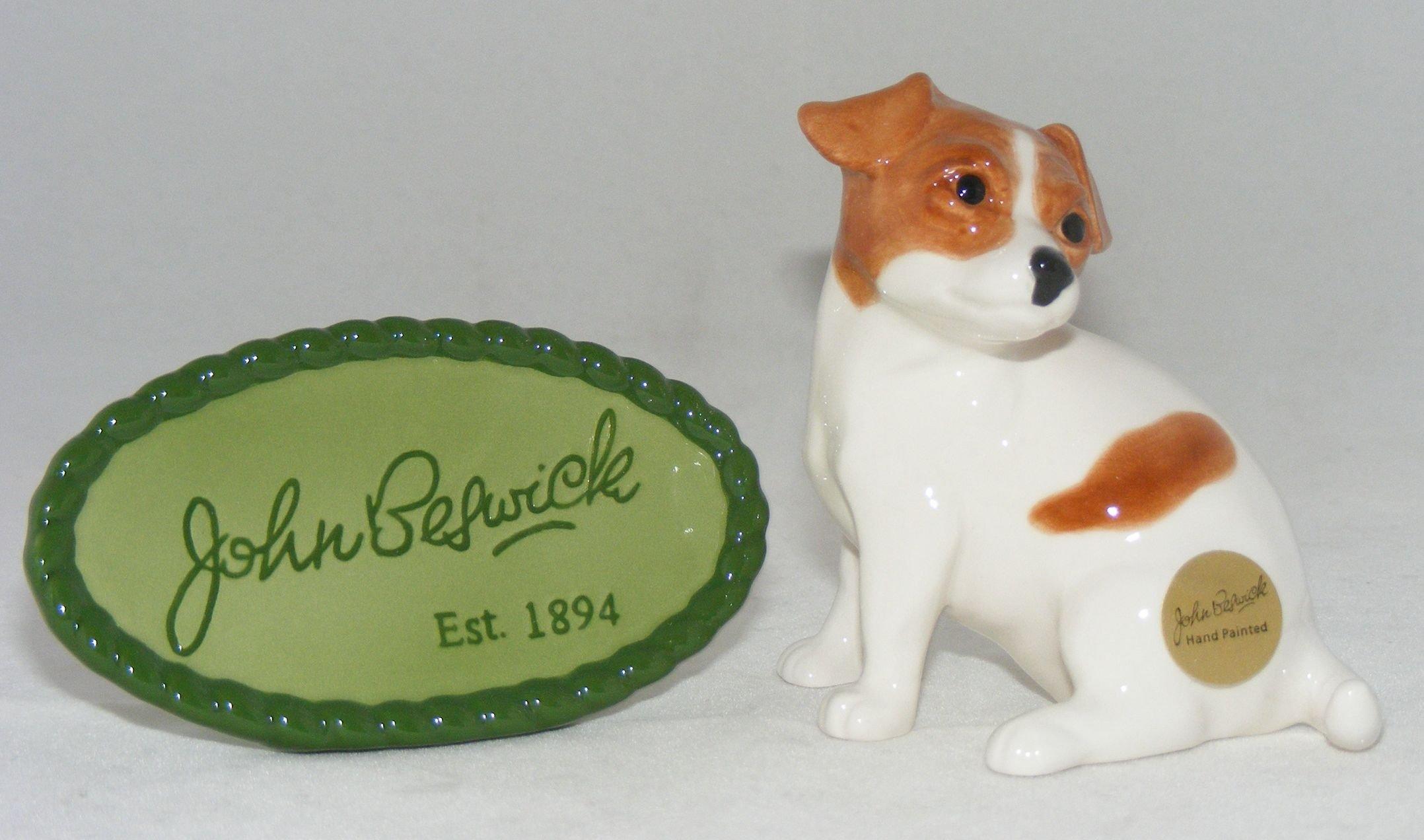 John Beswick Animal Figure Jack Russell Puppy Brown/White JBD67